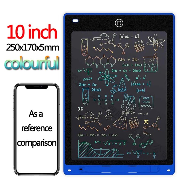 Интерактивная доска для рисования LCD 10/12 дюймов Синий, 10 inch colorful E