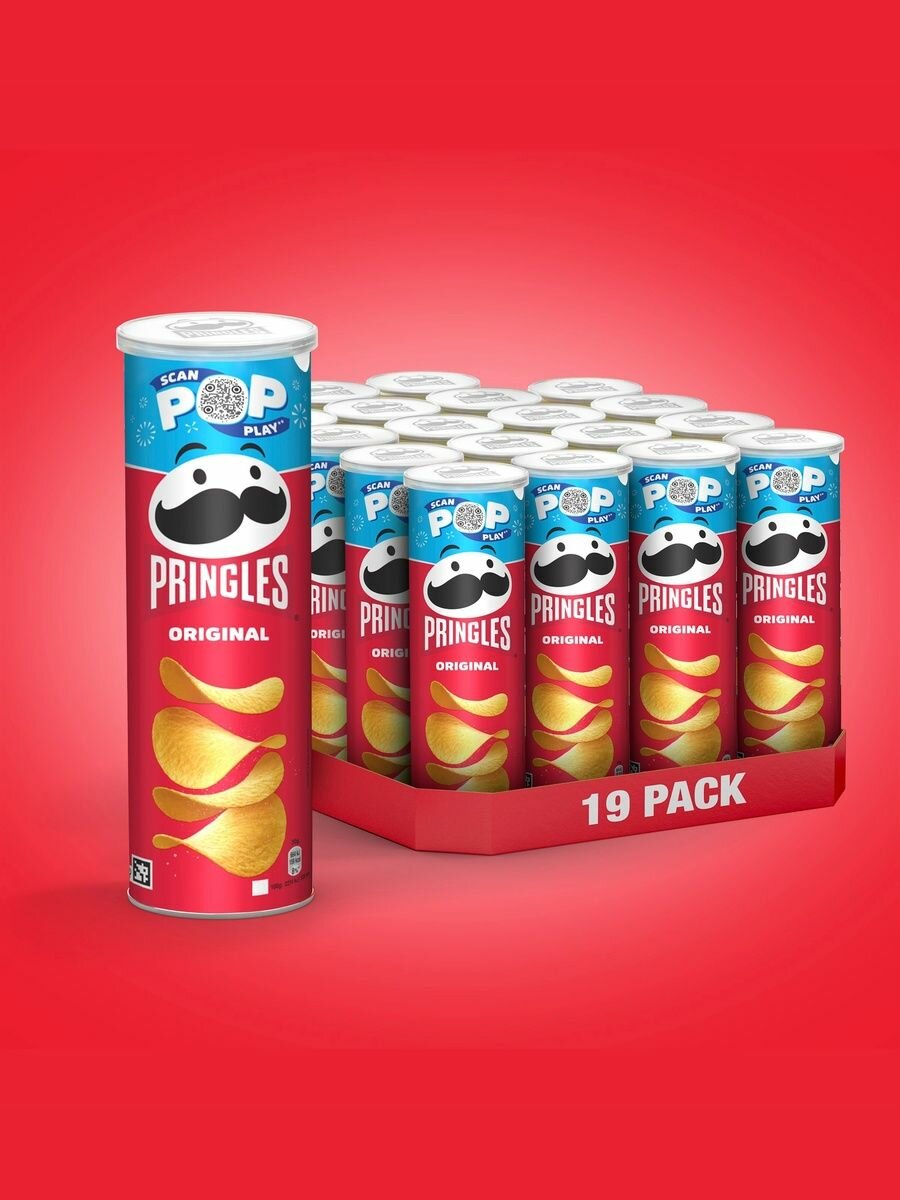 Картофельные чипсы Pringles Original, 165 гр, 19 шт