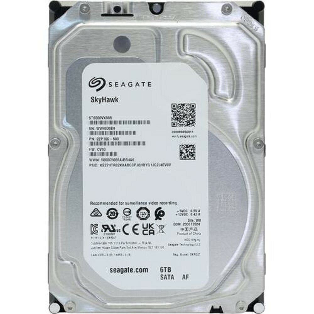 HDD жесткий диск Seagate ST6000VX008 SkyHawk 6000ГБ
