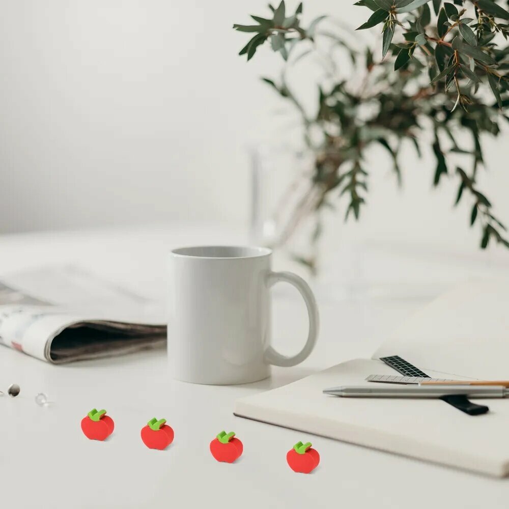 Красные мини ластики из термопластичной резины для школьников, 300 шт