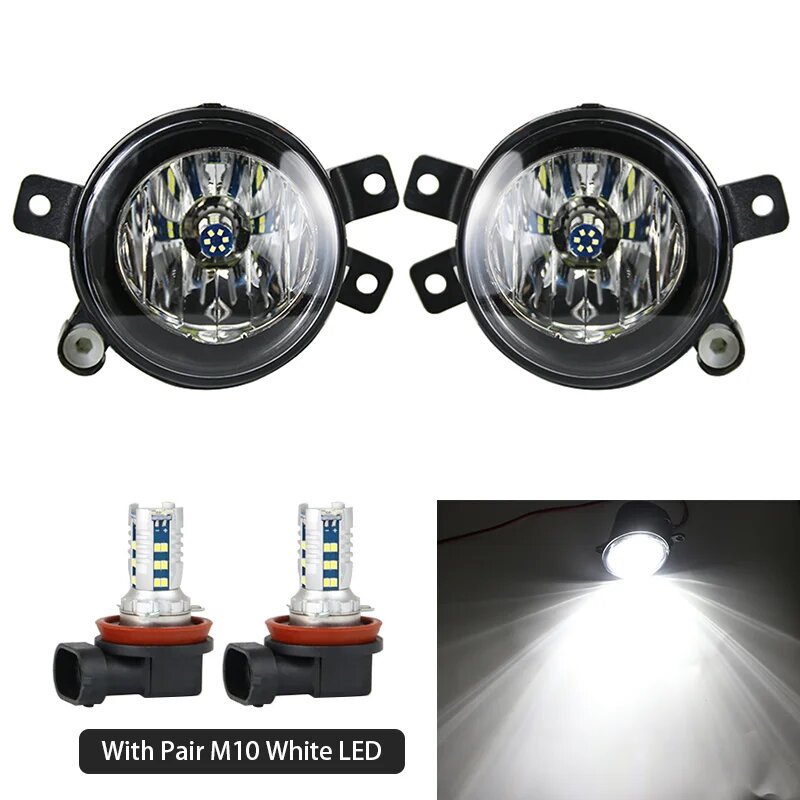Передние противотуманные фары без лампы для BMW E84 X1 2012 2013 2014 2015, With M10 White LED