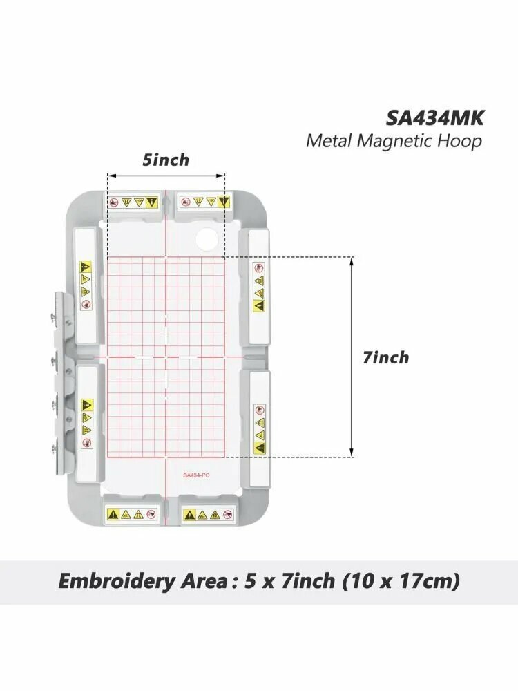 100x170mm Новые металлические магнитные пяльцы для вышивальной машины Brother SE700 PE535 SE600 LB5500 PE525 SE425