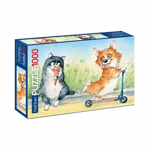 Пазл 1000 эл. "Premium Из жизни корги" 23726 "Hatber"