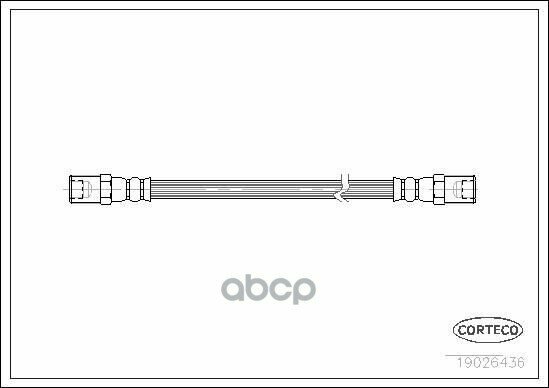Шланг тормозной передний [290mm] IVECO Daily III 99-06 Corteco арт. 19026436