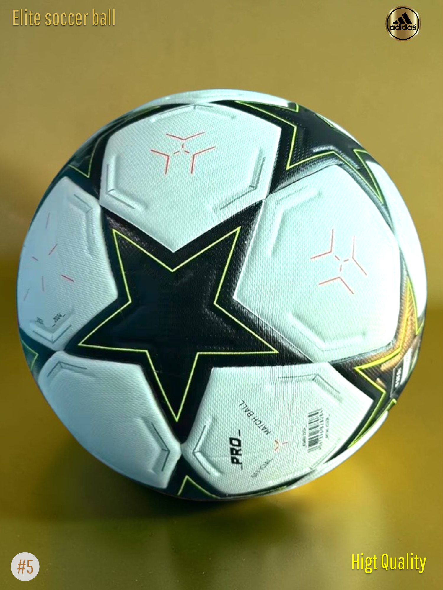 Мяч футбольный MSN Toys MLS PRO Match, экокожа, полиуретан, 410г, размер 5