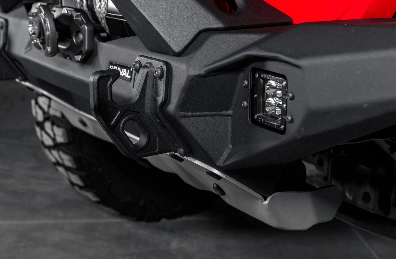 Бампер силовой RIVAL, алюминиевый, для Jeep Wrangler JK/JL, с защитой рулевых тяг