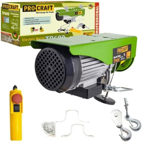 Тельфер Procraft (подъемник) электрический ТР600 1200 Вт, 300/600 кг