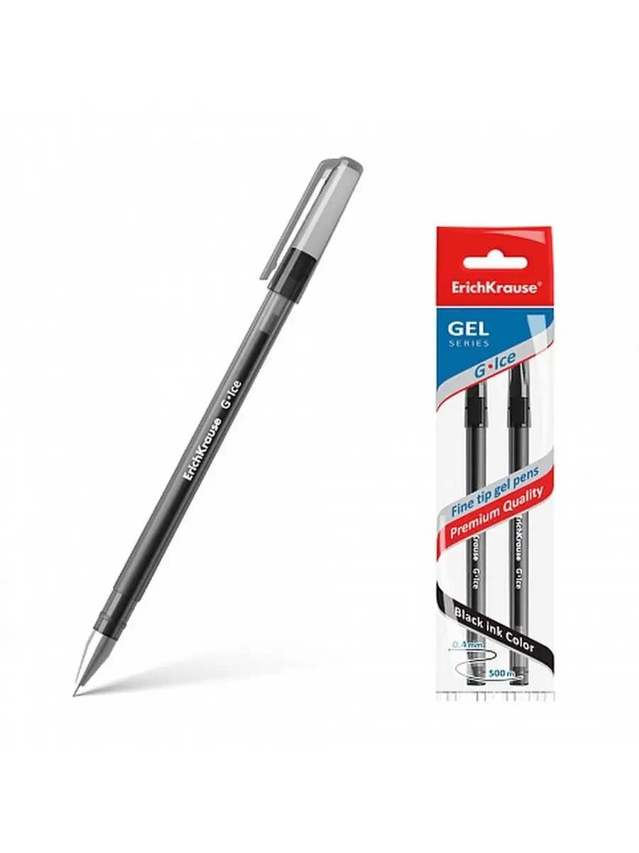 Ручка гелевая ErichKrause. G-Ice, цвет чернил черный
