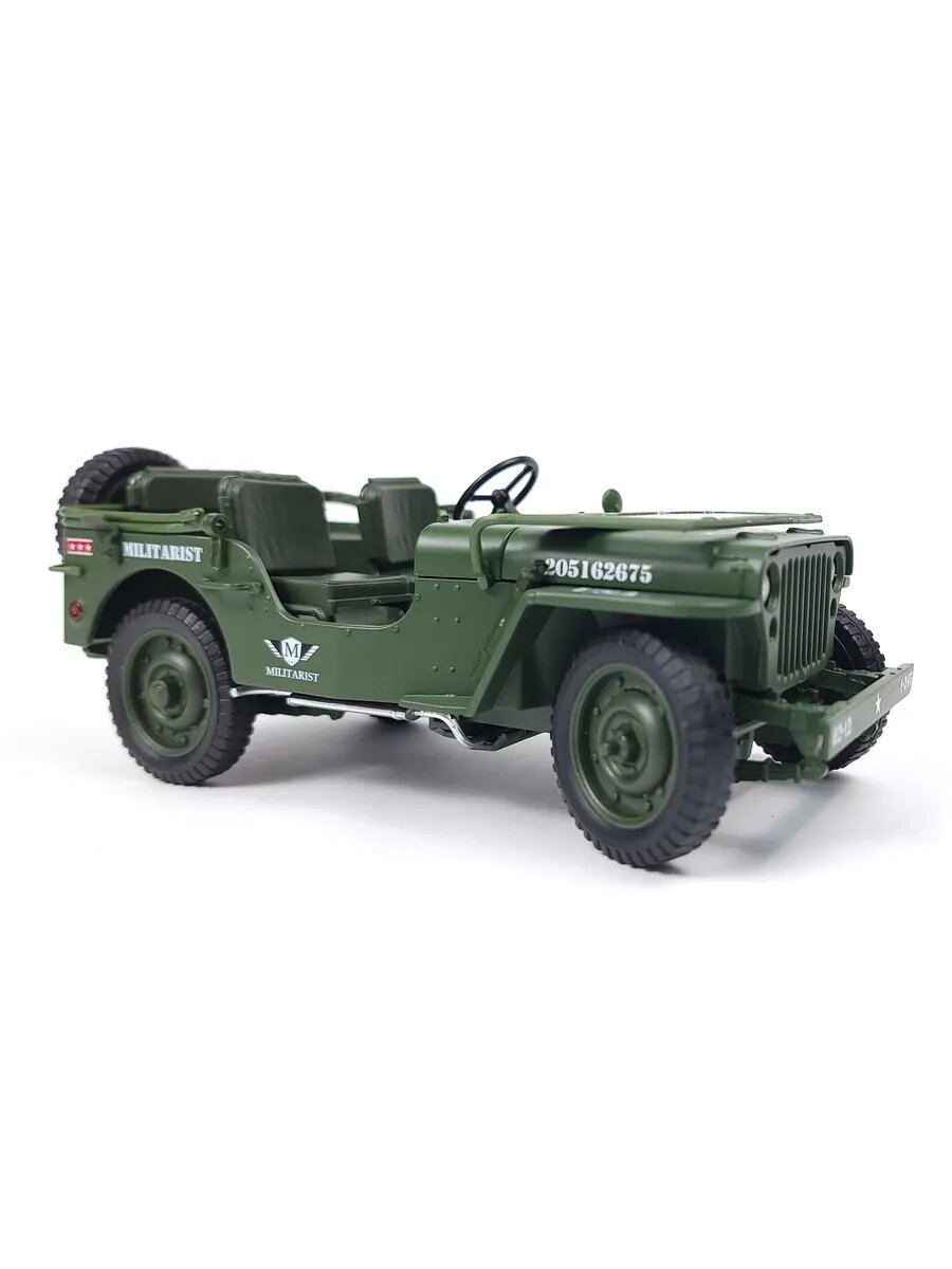 Модель Willys MB 1/18 металл, армейский джип США, ВМВ