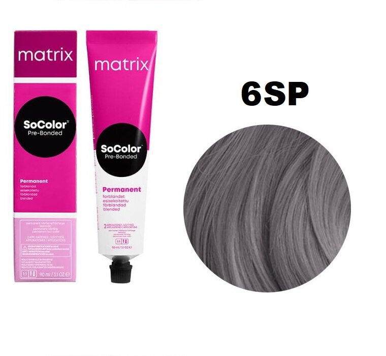 Matrix краска Socolor Pre-Bonded 6SP темный блондин серебристый жемчужный 90 мл Матрикс