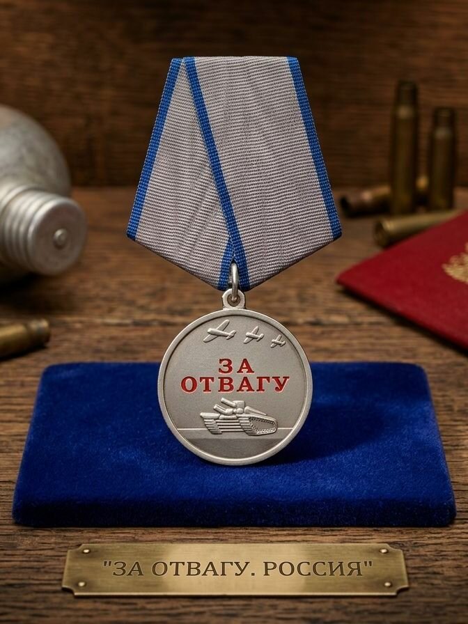 Муляж. Медаль "За отвагу. Россия", музейный сувенирный знак