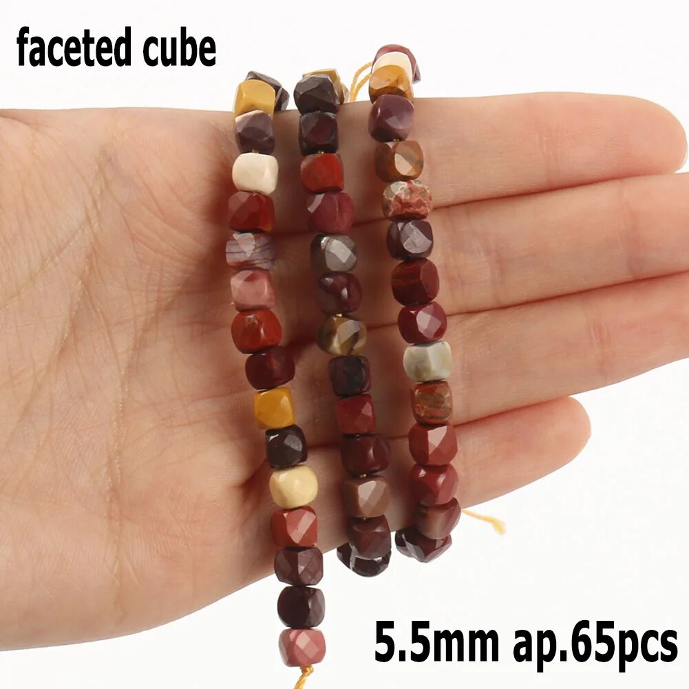 Каменные бусины Mookaite xilitata желтые кубические Type5-5.5mm AA cube