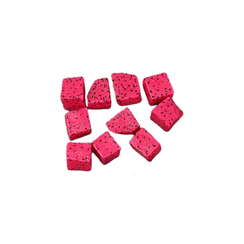 Искусственные дольки киви и апельсина, красный драконий фрукт