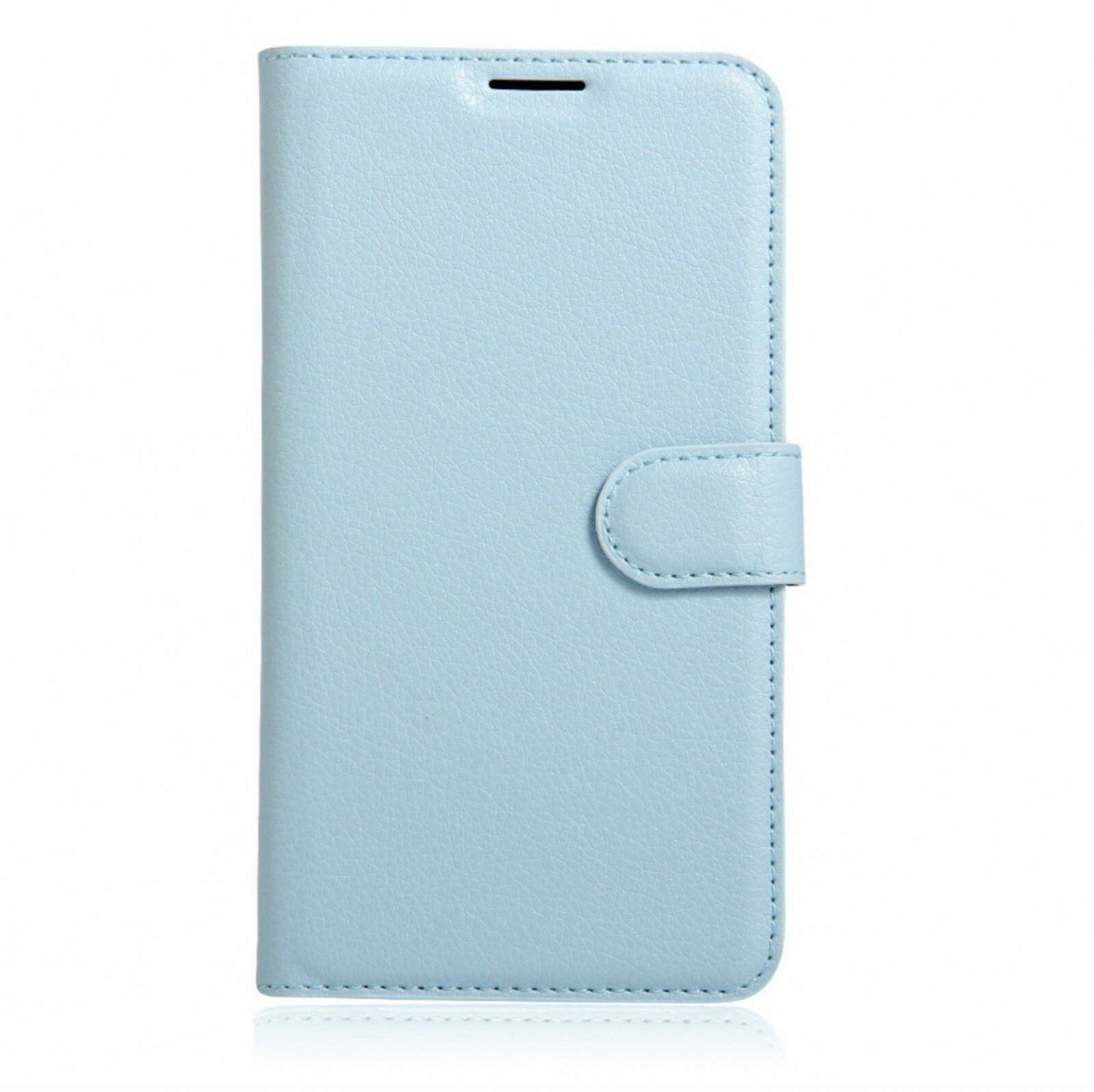 Чехол-книжка MyPads для LG K8 2017 (X240) из импортной кожи с подставкой и визитницей голубой