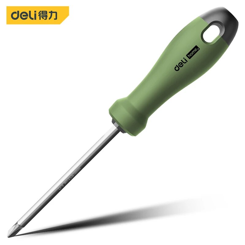 Отвертка Deli с магнитным наконечником, green
