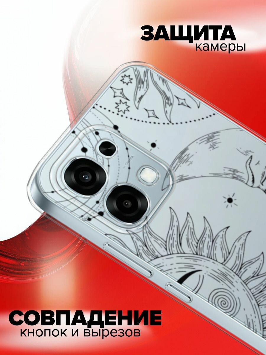 Чехол на Oppo A6 Pro / Оппо A6 Про с принтом Астральные лики — фото 1