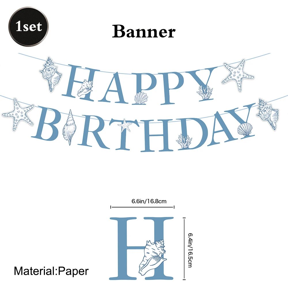 Украшение для вечеринки в виде ракушки, бант в виде ракушки, морская звезда, баннер, воздушный шар, топпер для торта на лето, я перевернутый, красивый декор для вечеринки, поставки