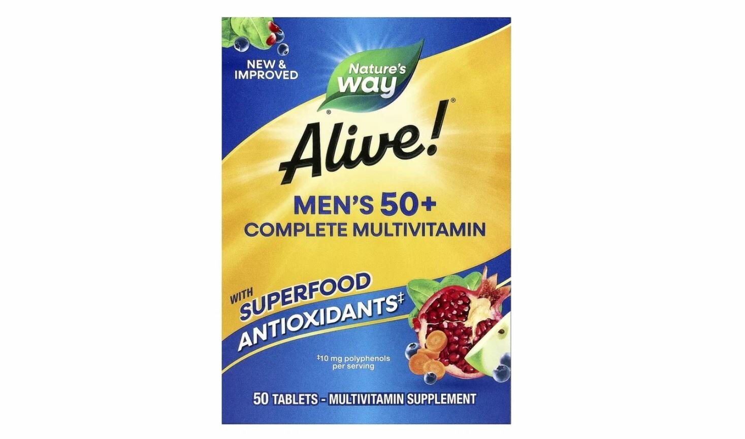 Nature's Way Complete Multivitamin, Мультивитамины для мужчин 50+, 50 таблеток