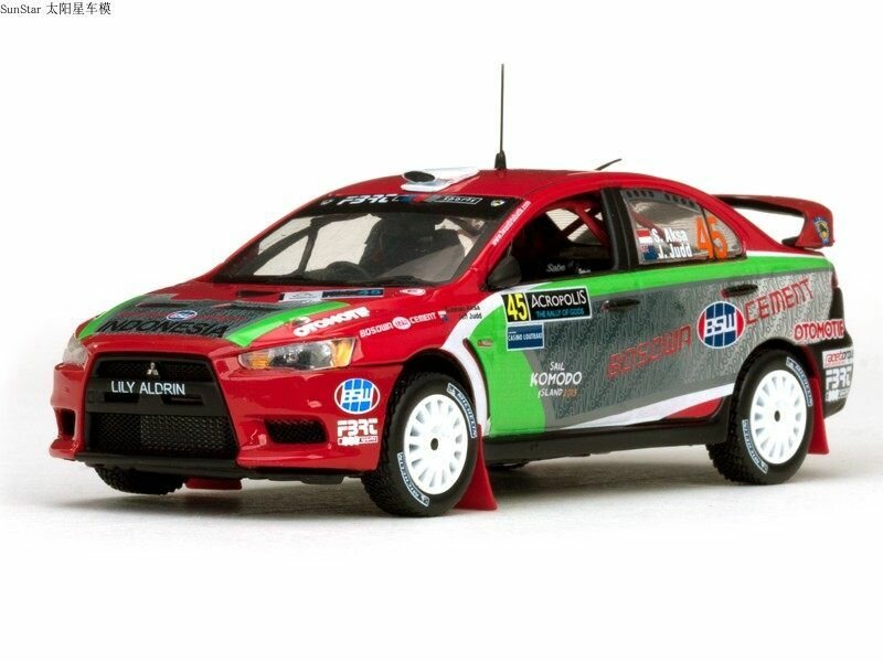 Модель автомобиля Vitesse Sunstar Alloy в масштабе 1:43: японский раллийный автомобиль Mitsubishi Lancer Evolution X