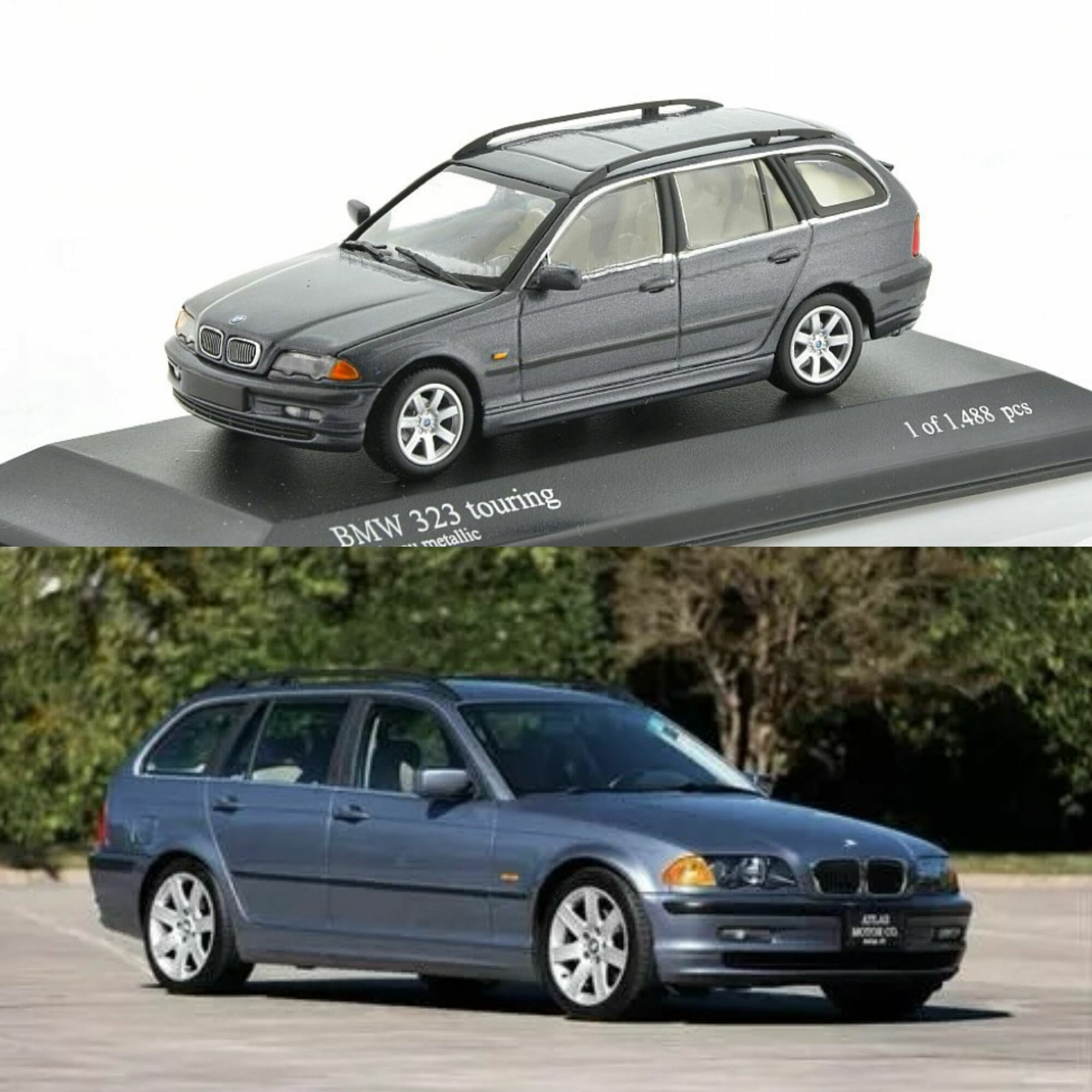 Minichamps BMW 323i E46 Touring Estate Масштаб 1:43 Зеленая модель автомобиля