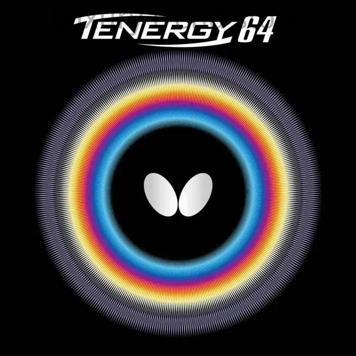 Накладка для настольного тенниса Butterfly TENERGY 64 оригинал высоколипкая скоростная красная черная губка жесткость 36 красный, толщина 2.1