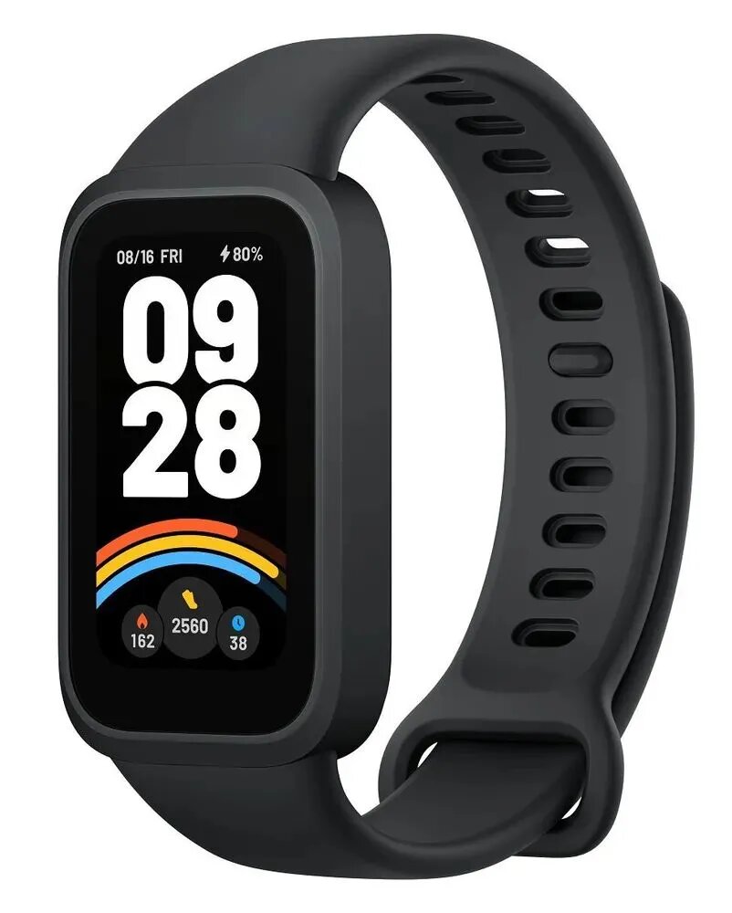 Фитнес-браслет "Xiaomi Smart Band 9 Active", черный, стильный дизайн