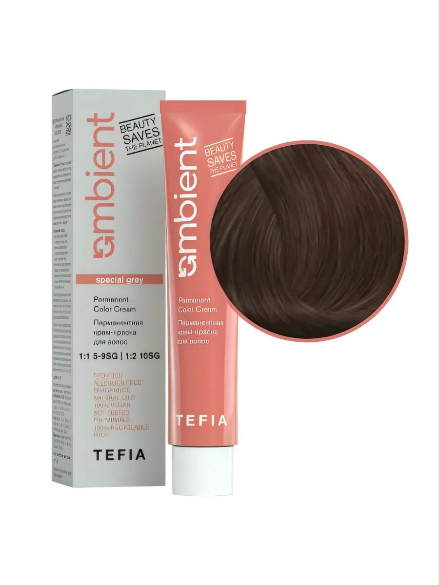Краска для волос Tefia Color Creats Ambient Permanent Color Cream, Перманентная крем-краска для волос, 7.810