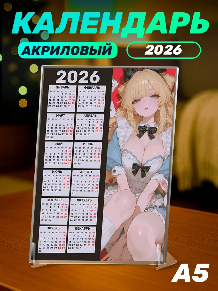 Календарь 2026 настольный Аниме девушка