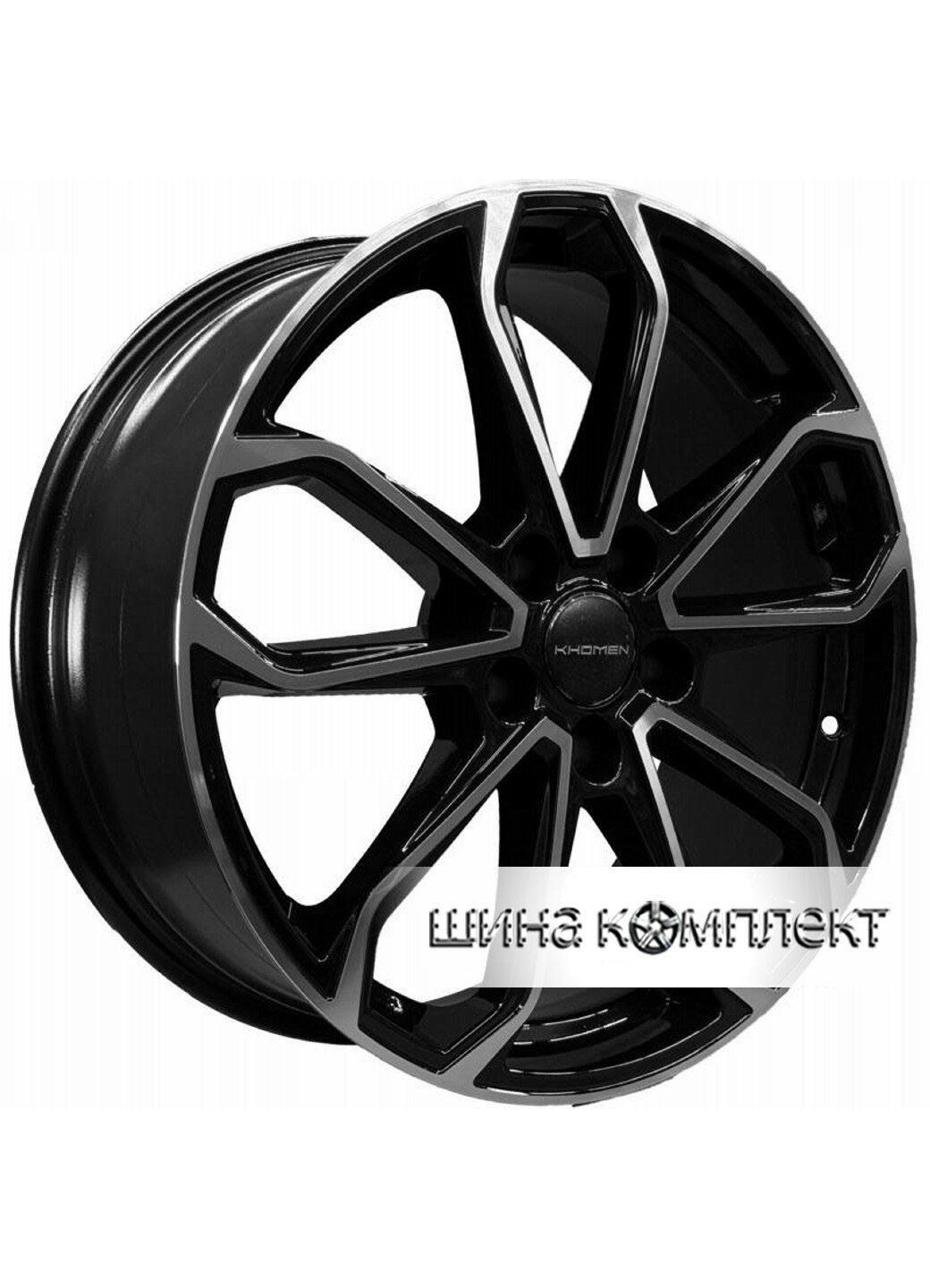 Колесный диск Khomen Wheels KHW1816 7x18 5x114,3 ET45 67,1 Black-FP литой для автомобиля