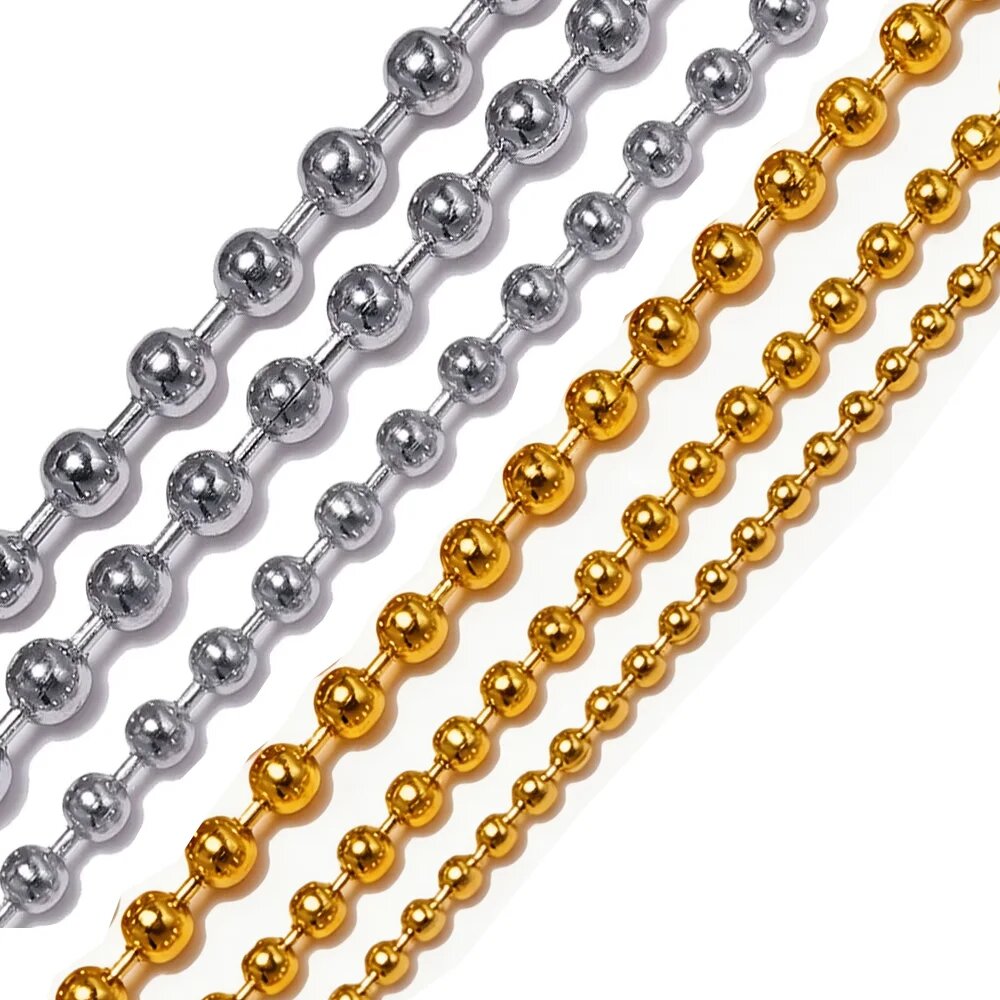 Шариковая цепочка из нержавеющей стали SalaWendy 1 метр Steel, 10mm