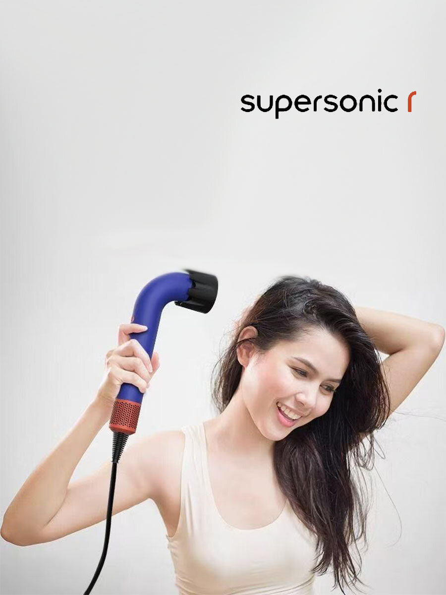 Ультрасовременный фен для волос Supersonic r. Deep Blue. Малошумный с электромотором. 3 скорости, 4 режима нагрева, мощность 1200 Вт.