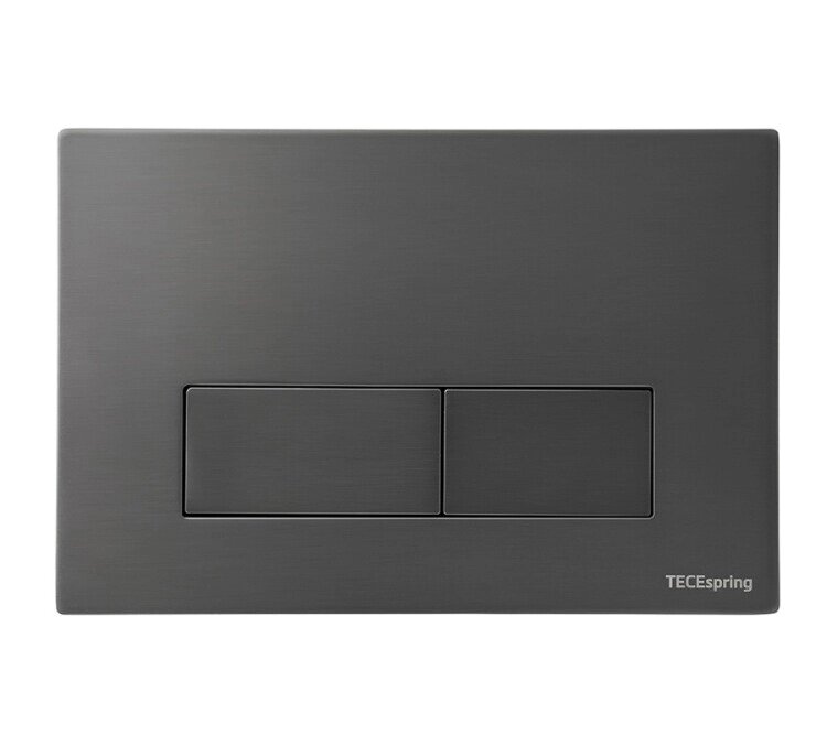 Кнопка смыва TECEspring S S240521 для инсталляции, нержавеющая сталь, gun metal PVD сатин (с покрытием против отпечатков пальцев)