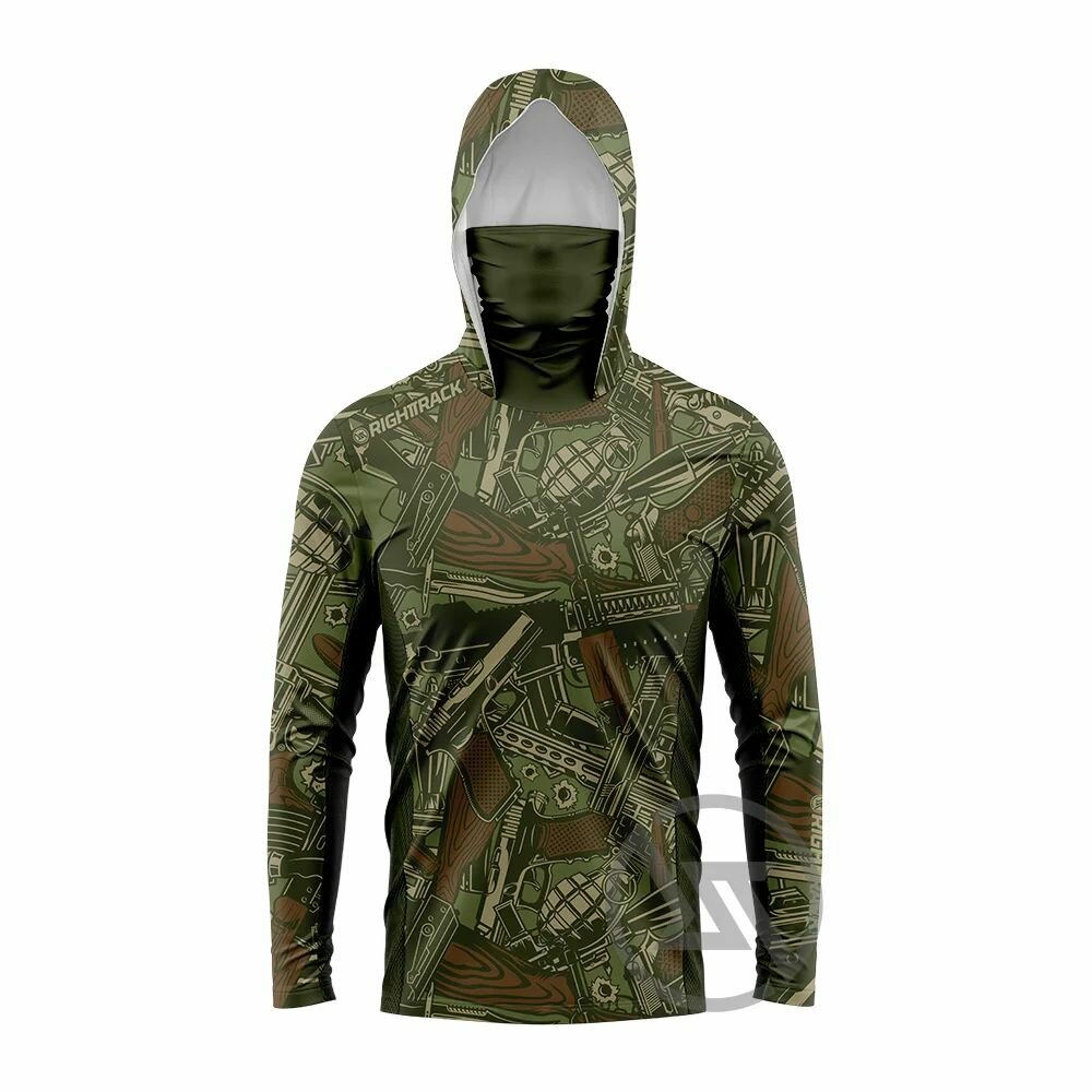 Джерси Своя Атмосфера для рыбалки и активного отдыха с длинным рукавом и капюшоном, защита от солнца UPF 50.