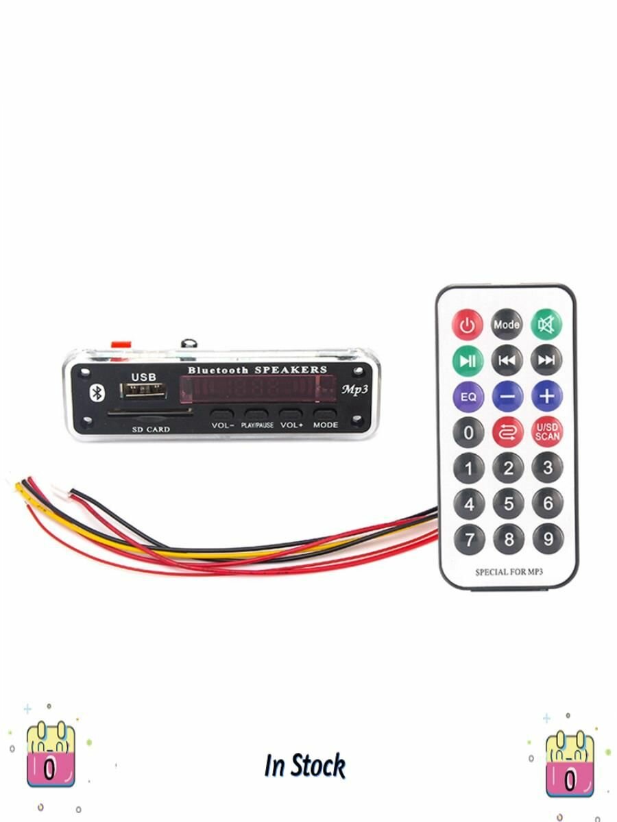 12V Bluetooth 5.0 Аудио Декодерная Плата Модуль MP3 USB AUX SD FM Радио Для Автомобиля Запчасти Parts