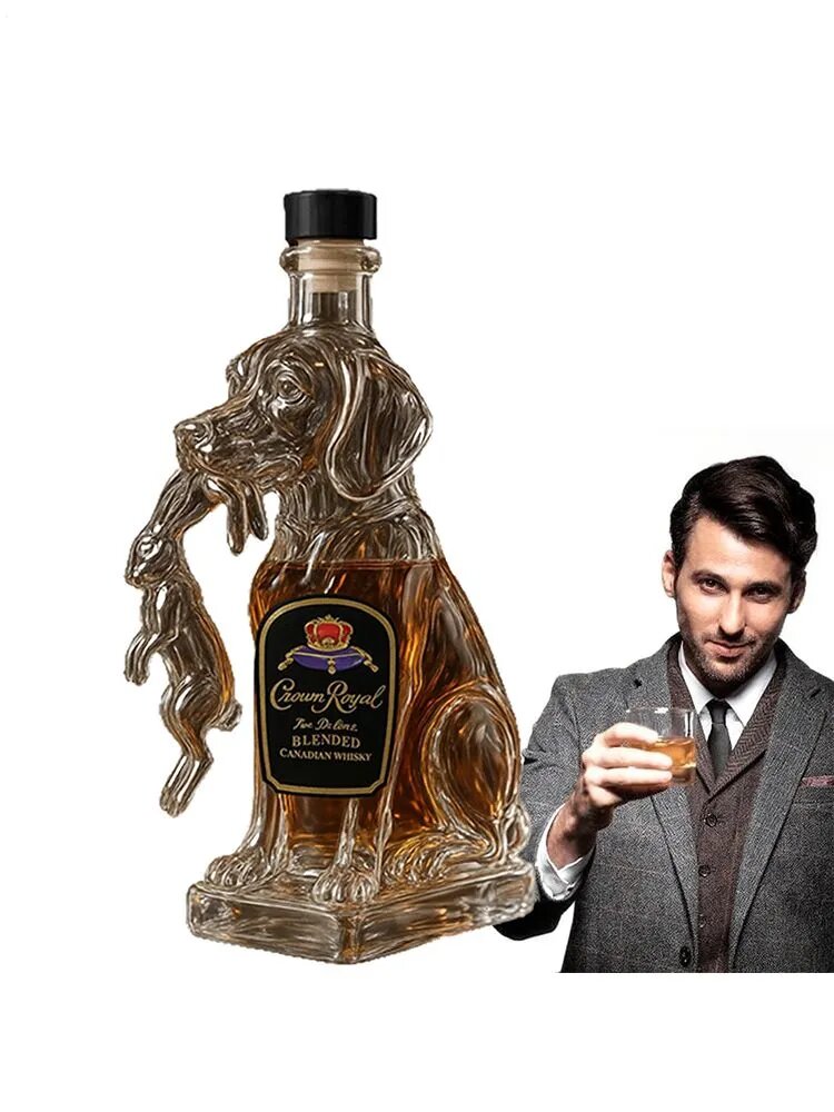 Декантер Crown Royal в форме собаки с зайцем 0.32 л для виски