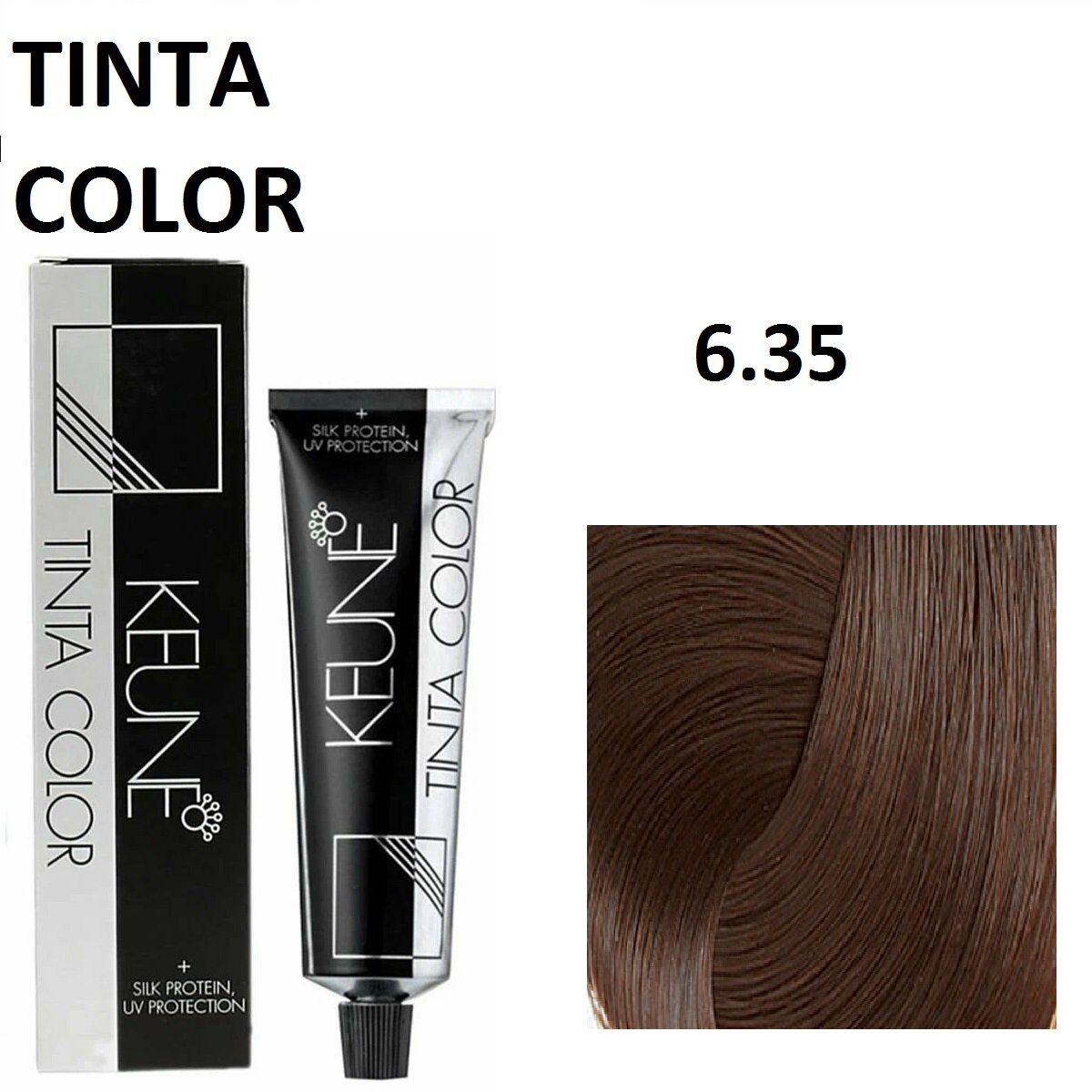 Keune Tinta Color 6.35 Перманентный краситель - Стойка краска для волос Темный Блонд Шоколад 60 мл