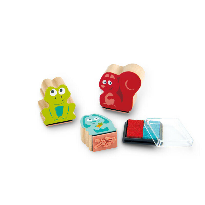 Игрушка Hape с отпечатками животных для мальчиков и девочек 3-6 лет подарок на день рождения Цвет：Отпечатки животных