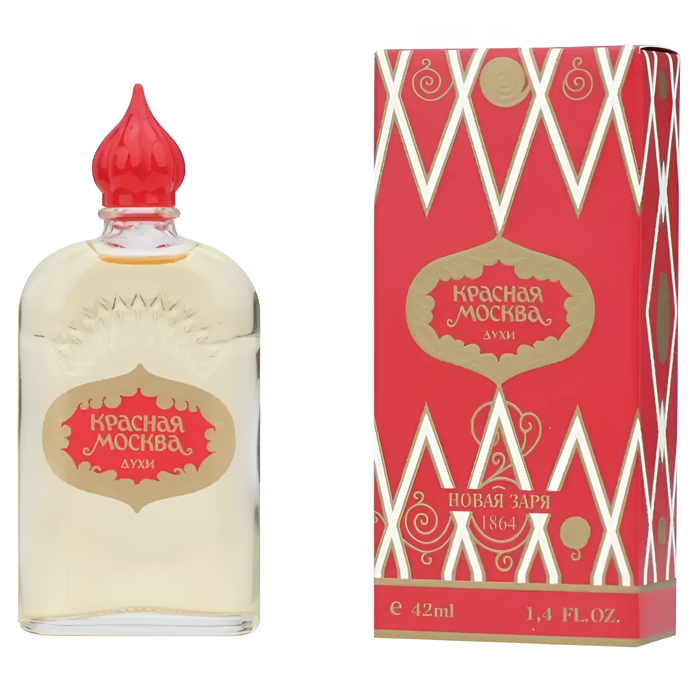 Духи женские "Красная Москва" 42 мл фабрика Новая Заря в футляре