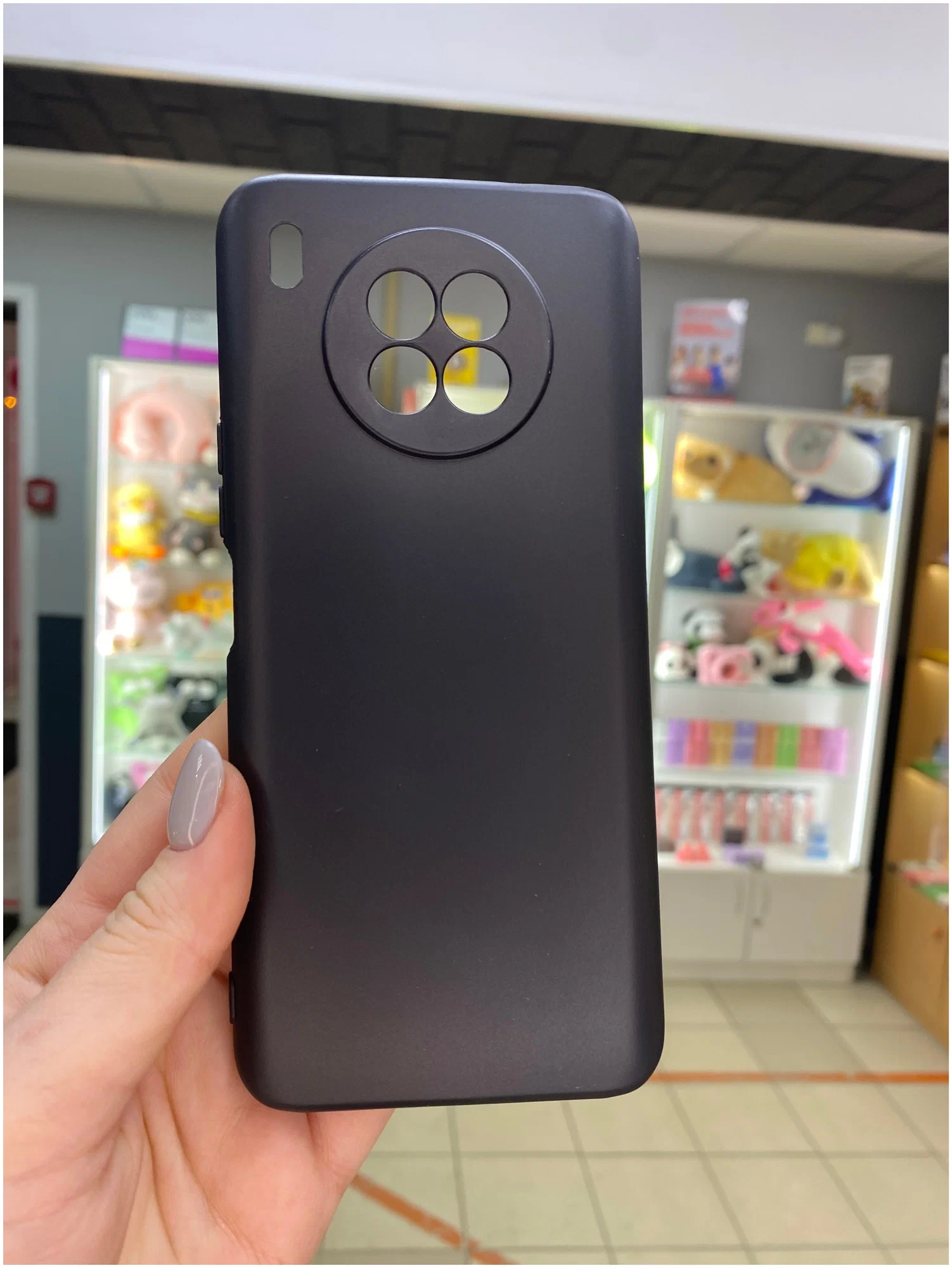 Чехол-накладка для Honor 50 Lite / Huawei Nova 8i, матовый, черный, Premium TPU 1.2mm