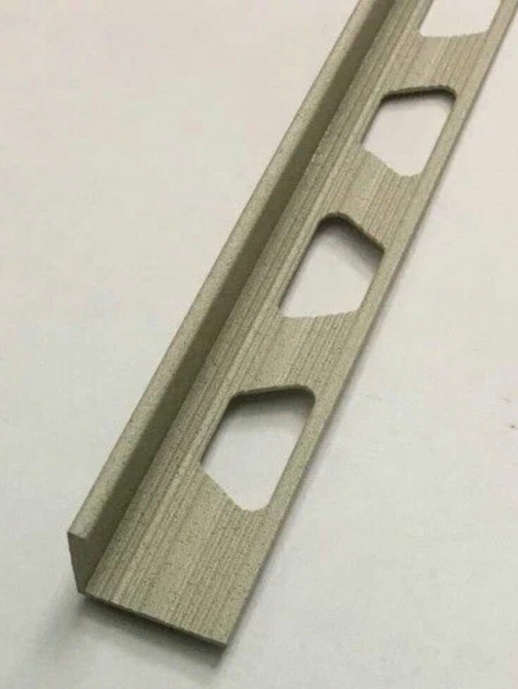 Профиль для плитки L-образный Алюминиевый, Бежевый муар, наружный уголок 2700мм