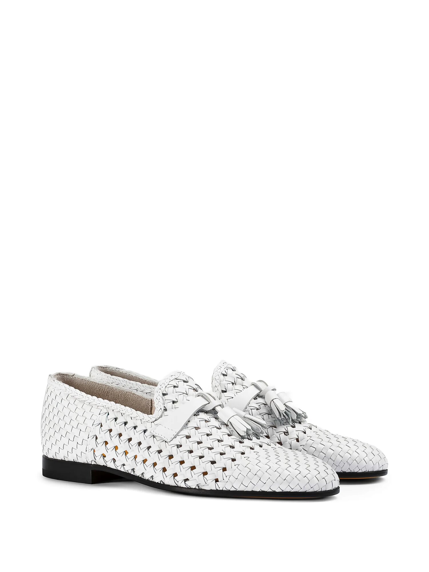 Лоферы Doucal's Woven loafers, размер 38, white — фото 1