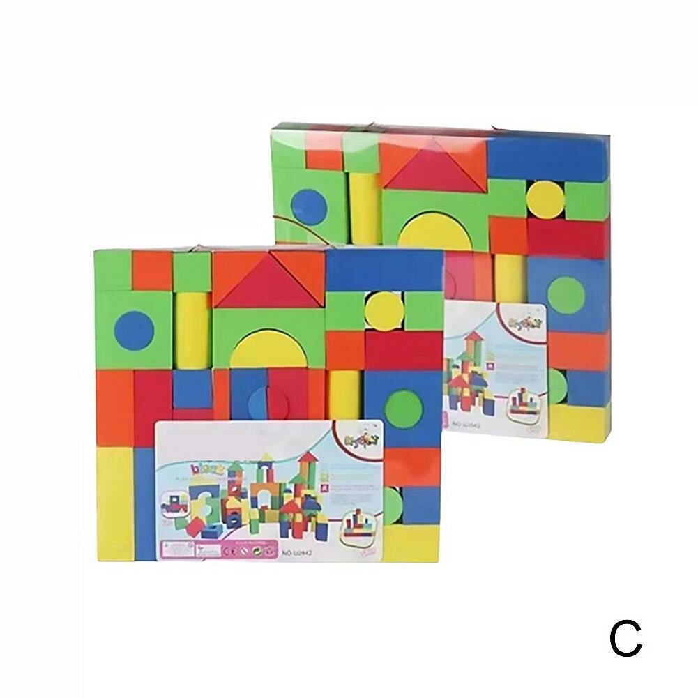 Детские развивающие мягкие строительные блоки из вспененной губки, 30 штук.