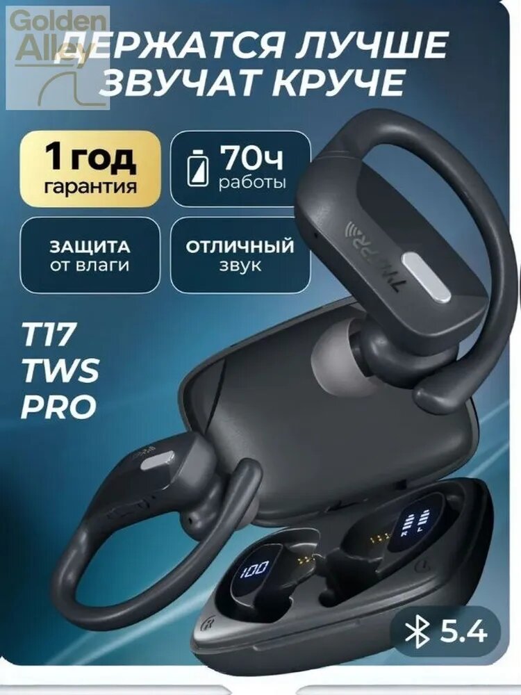 Наушники беспроводные, черный матовый
