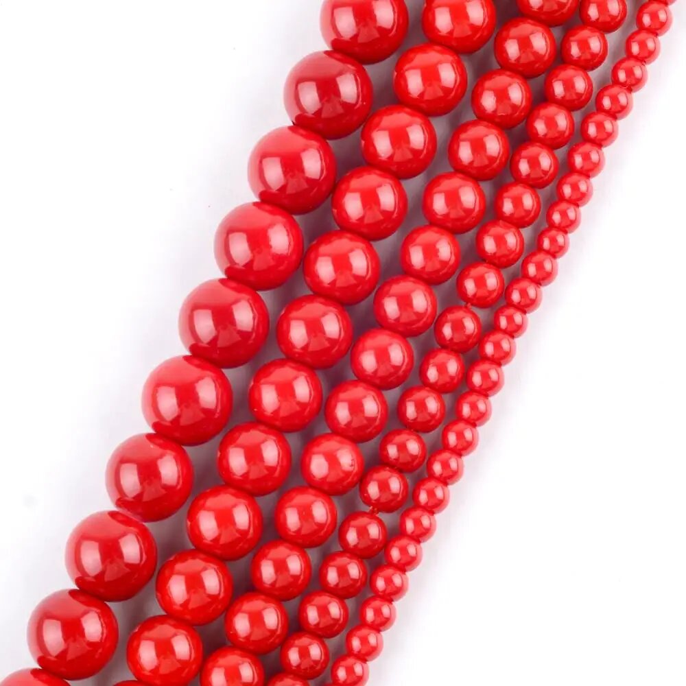 Бусины Vermigo темно-красного коралла 4-12 мм 6mm Approx 61pcs