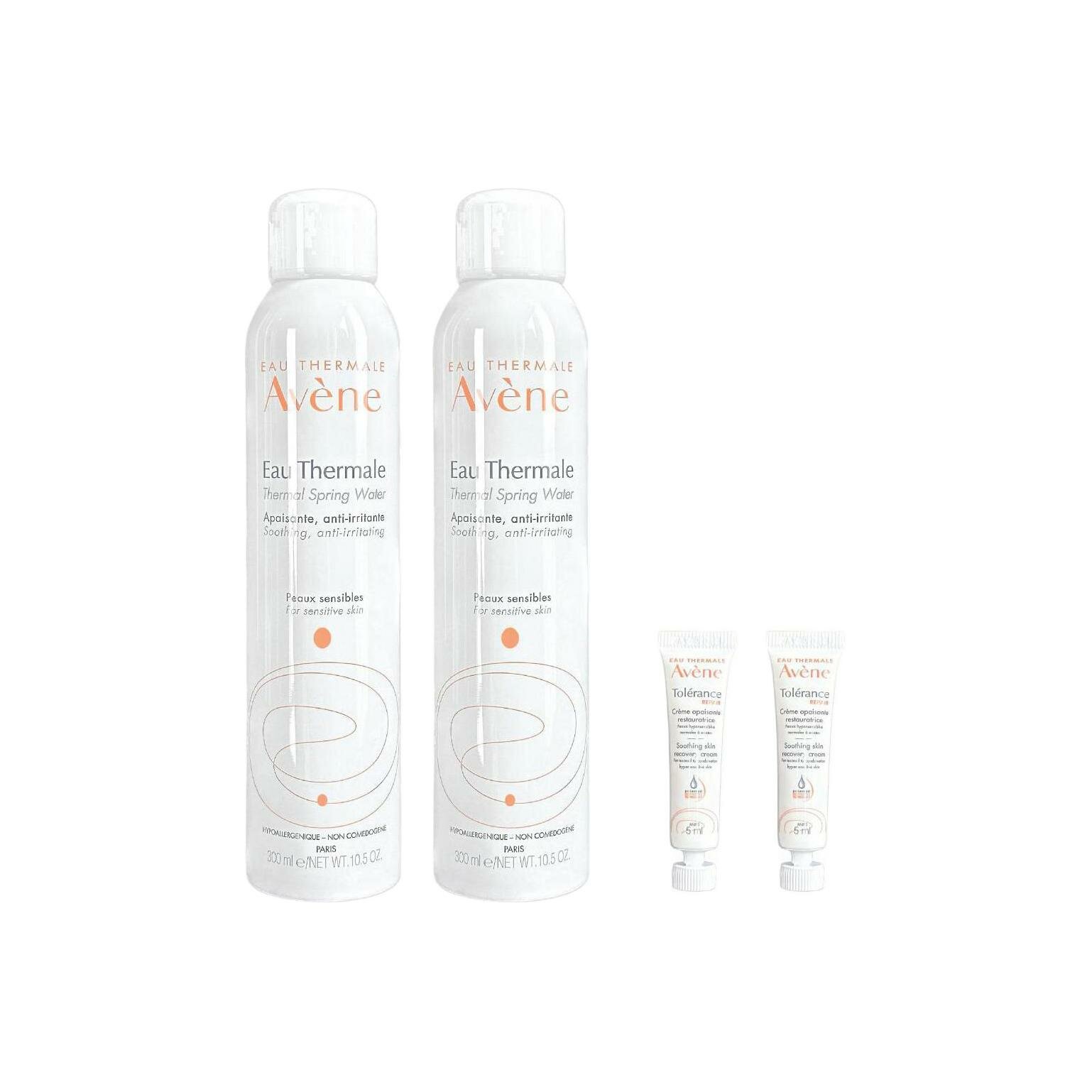 Термальная вода унисекс Avène успокаивающая для чувствительной кожи, 2 флакона по 300 мл