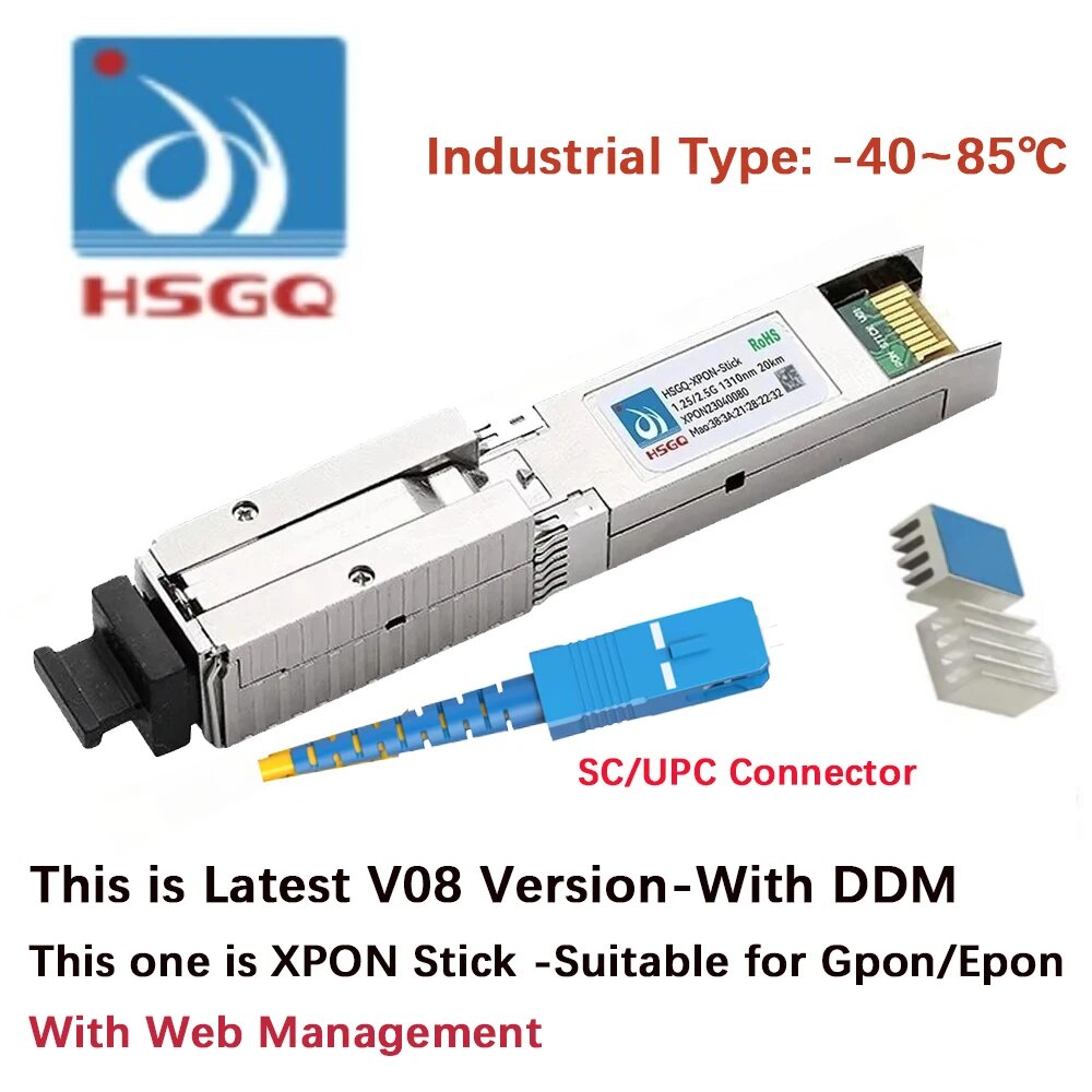 HSGQ XPON Stick V08 SC/UPC ONU Stick