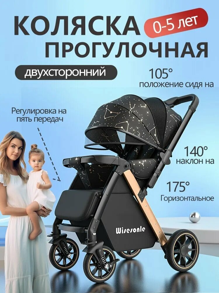Двунаправленная, сидячая или лежачая, с высоким ландшафтом, коляска