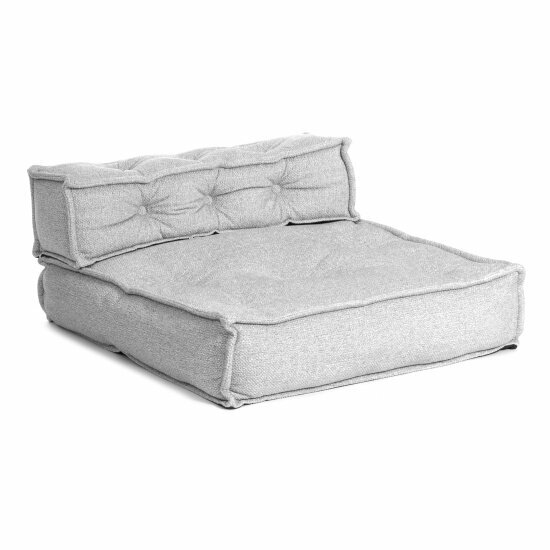 Модуль мягкий Tetchair прямой Miracle велюр/букле, VT shape silver, 80x80x42 см