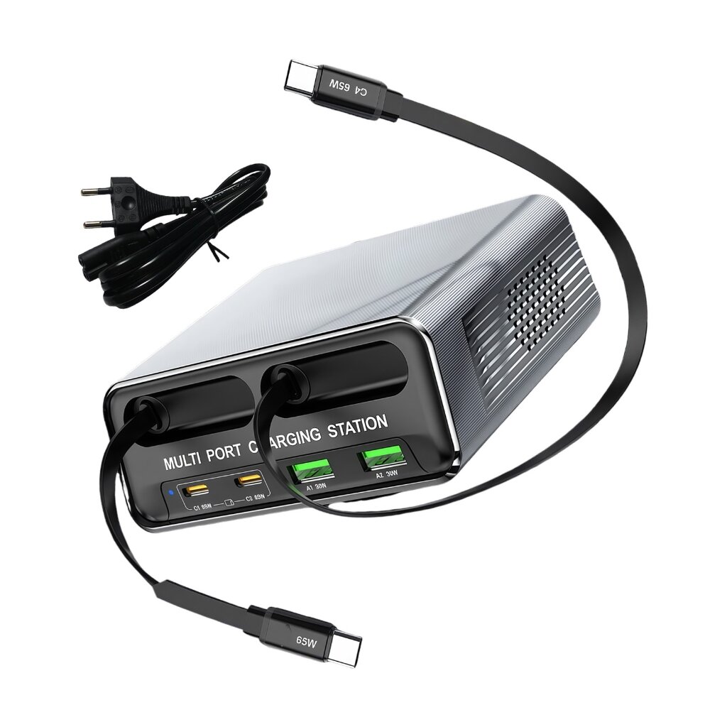 Адаптер Питания для Телефона Планшета Мощностью 120 Вт Зарядная Станция USB Type C Зарядные Устройства