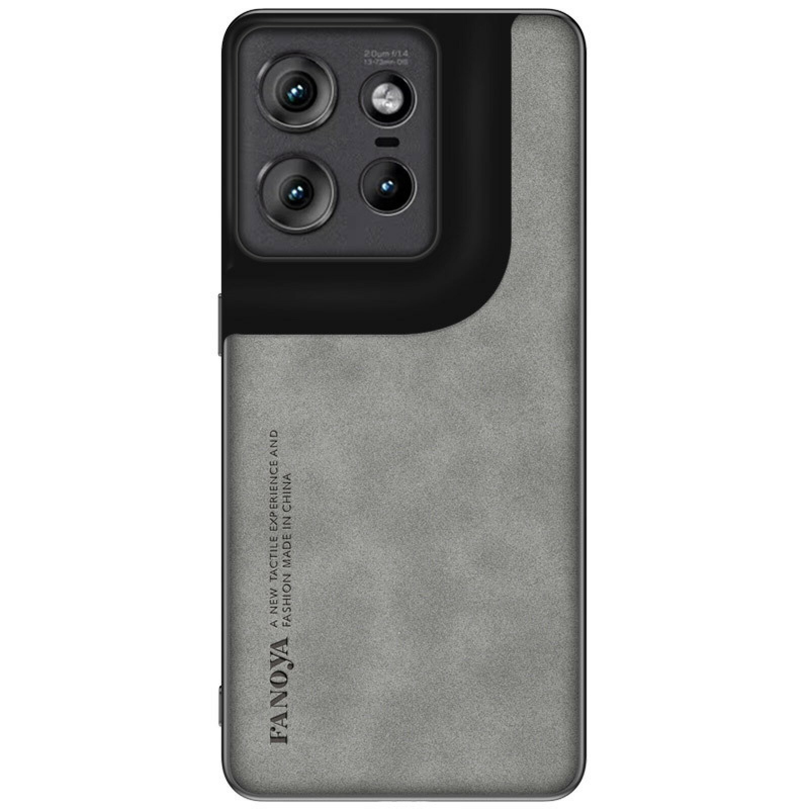 Чехол-бампер MyPads Sotto Fanoya для Motorola Edge 50 Neo из силикона с эко-кожей, серый